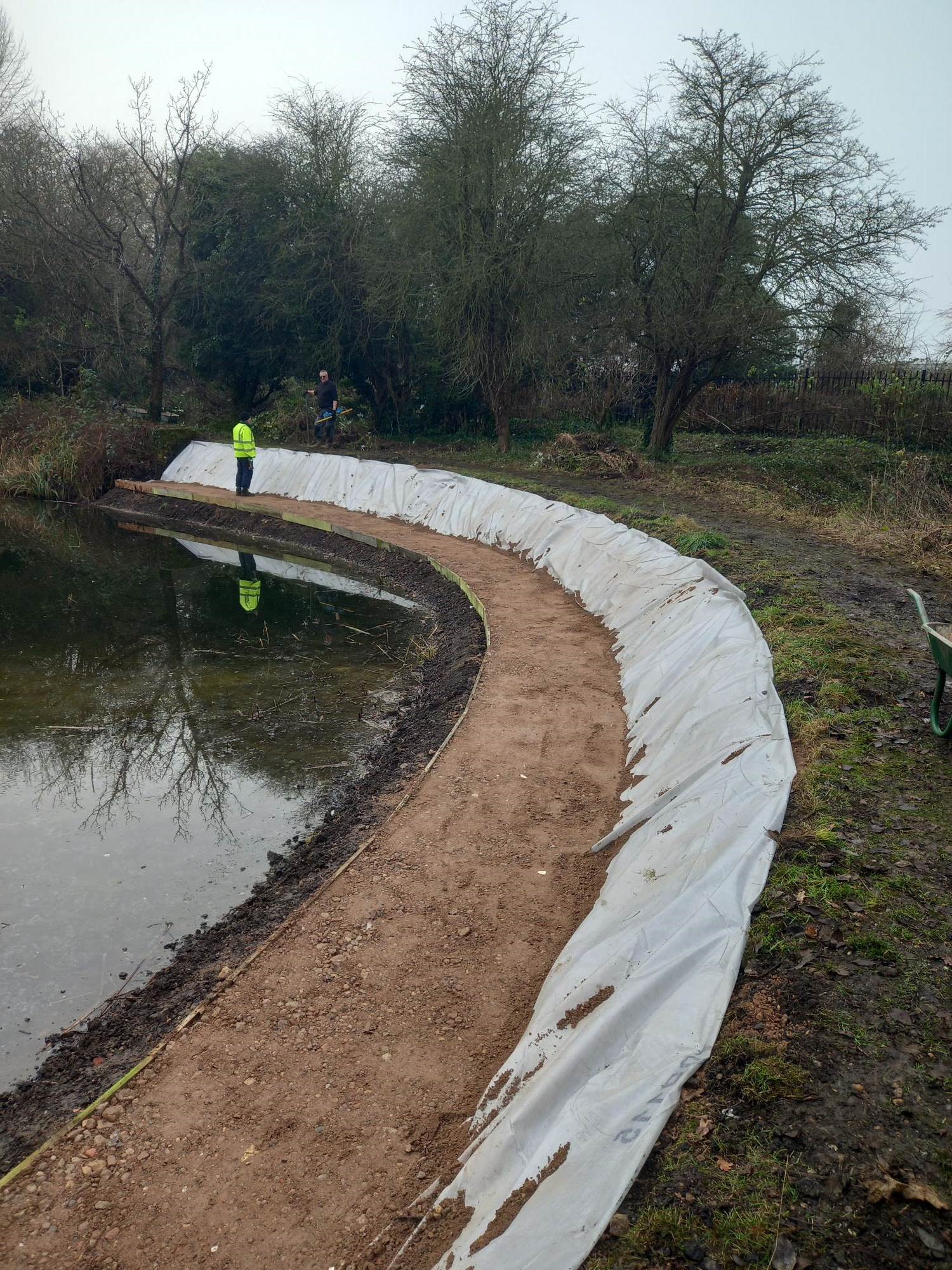 Marconi Ponds LNR - pond edging project - Love Your Chelmsford