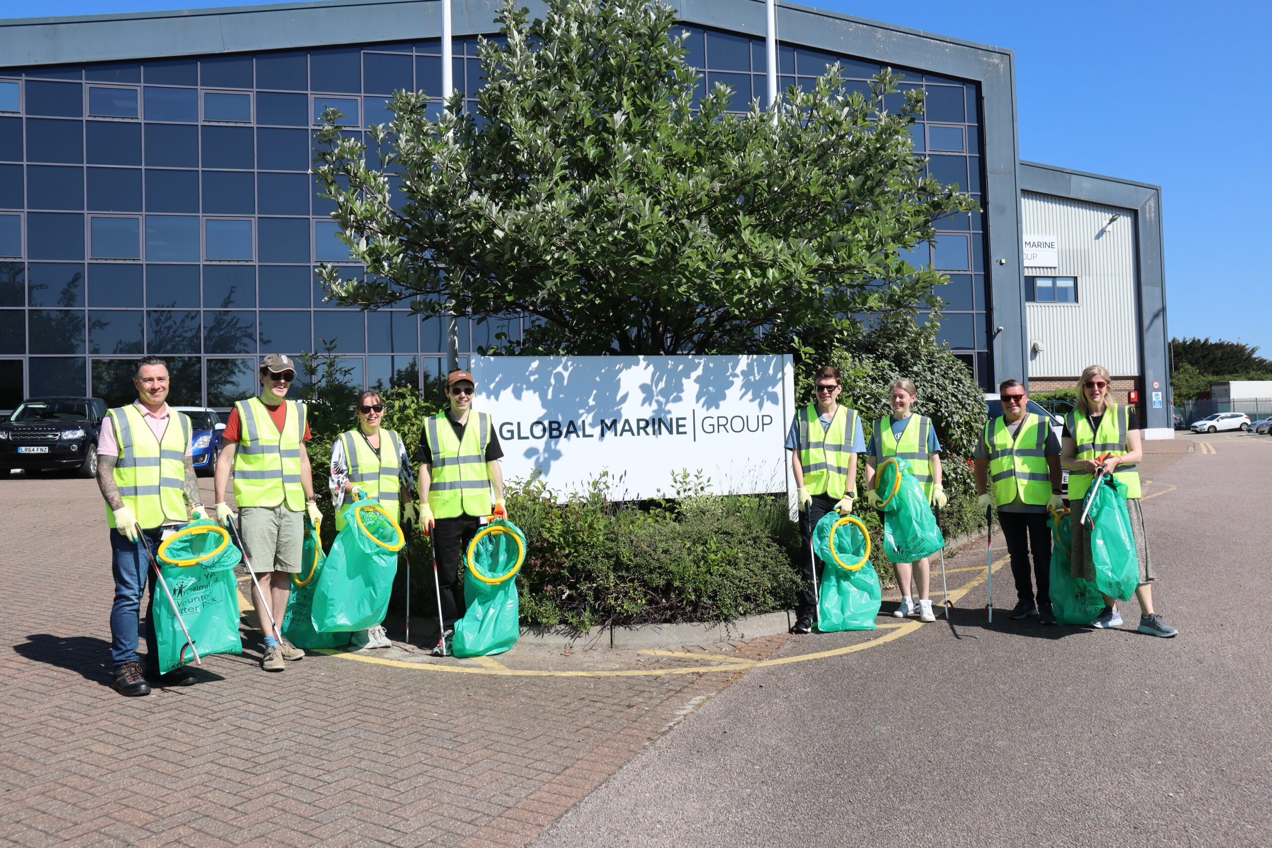 Global Marine Group litter pick June 2024 - Love Your Chelmsford